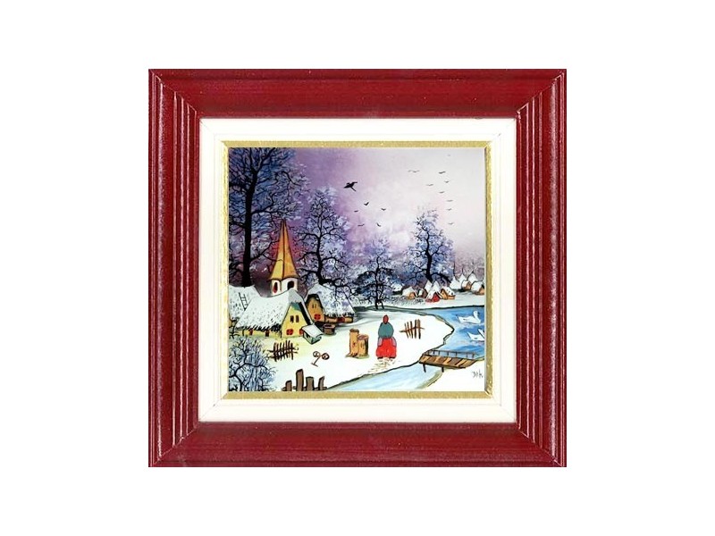 NAIVA - ULJE NA STAKLU 15x15cm
