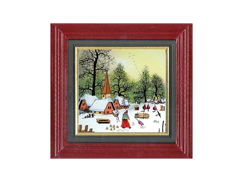 NAIVA - ULJE NA STAKLU 15x15cm
