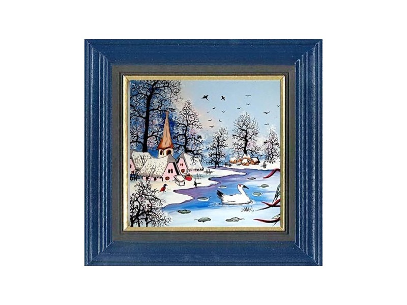 NAIVA - ULJE NA STAKLU 16x16cm