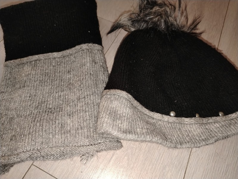Komplet kapa i šal + rančić