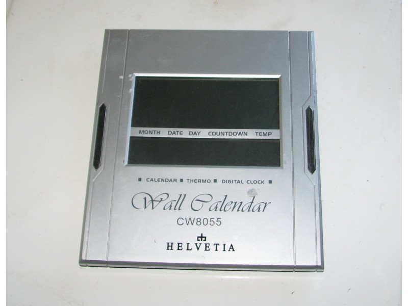 = Veliki digitalni stoni zidni sat kalendar 26 x 23cm