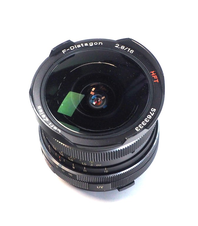 Zeiss Distagon Fisheye HFT 16mm f/2.8, Rollei QBM