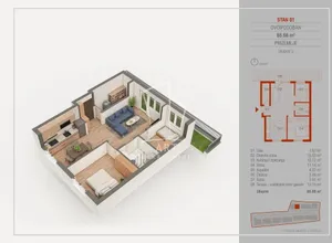 Prodaja Stan - Beograd, Zvezdara: Cvetanova ćuprija - Veliki Mokri Lug