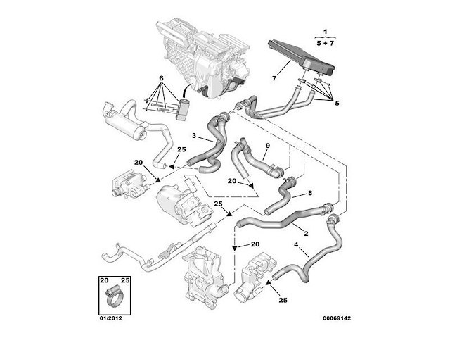 Pezo Bipper 1.4HDI Crevo Hladnjaka Kabine 08- NOVO