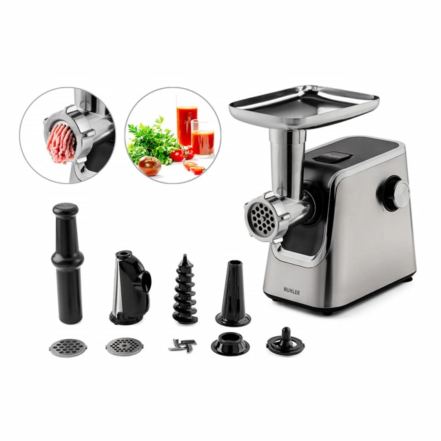 Muhler MG1808TS – Masina za mlevenje mesa I paradajza 600-1800W, INOX