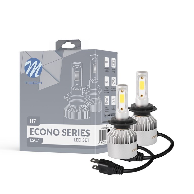 MTECH ECONO SERIES – LED SIJALICE SA VENTILATOROM H7 / 2KOM.