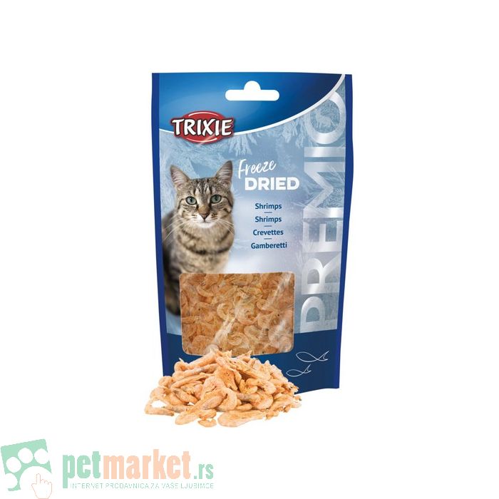 Trixie: Poslastica za mačke 100% škampi Freeze Dried Shrimps, 25 gr