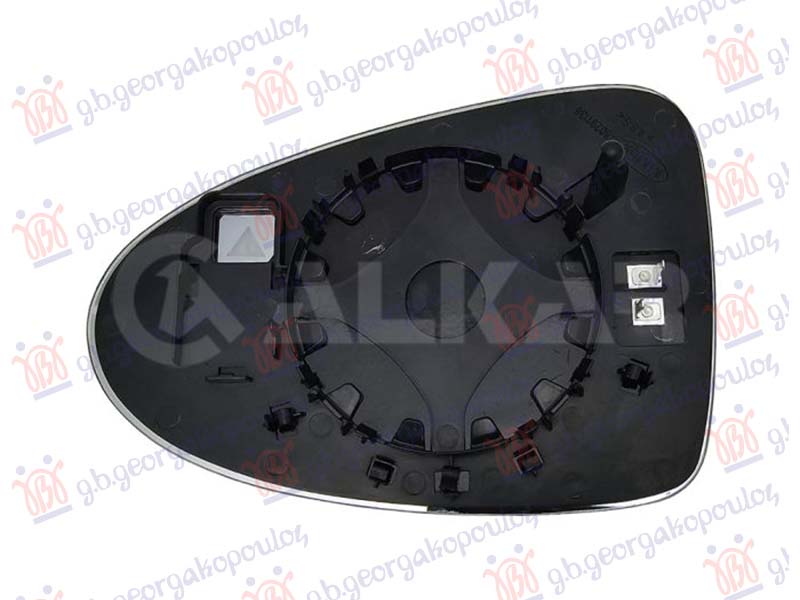 STAKLO RETROVIZORA SA GREJACEM (MRTAV UGAO) (2+2 PIN) (KONVEKSNO) Desna str. BYD SEAL (2023-) (OEM: 13581476-00, 1358147600)
