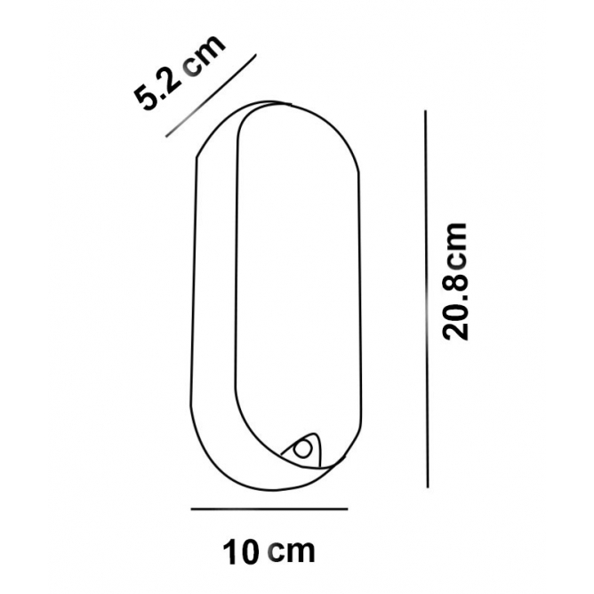 LED SVETILJKA BL1 ELIPSA 18W 4000K IP65 BELA