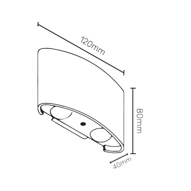 LED SVETILJKA JM-020 ZIDNA 4W 4000K IP54 BELA