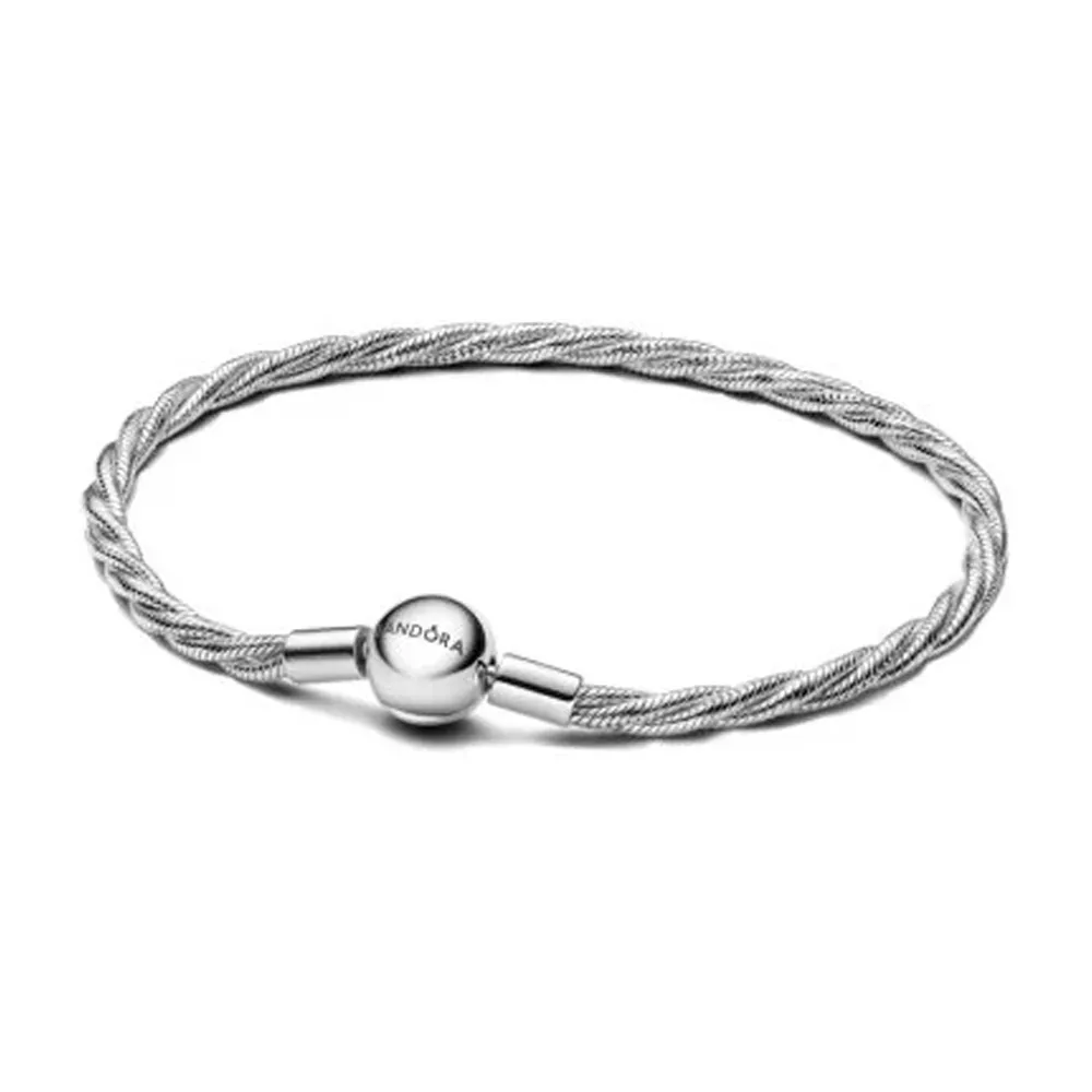 593757C00-17 PANDORA Round Pandora Clasp Twisted Snake ženska narukvica