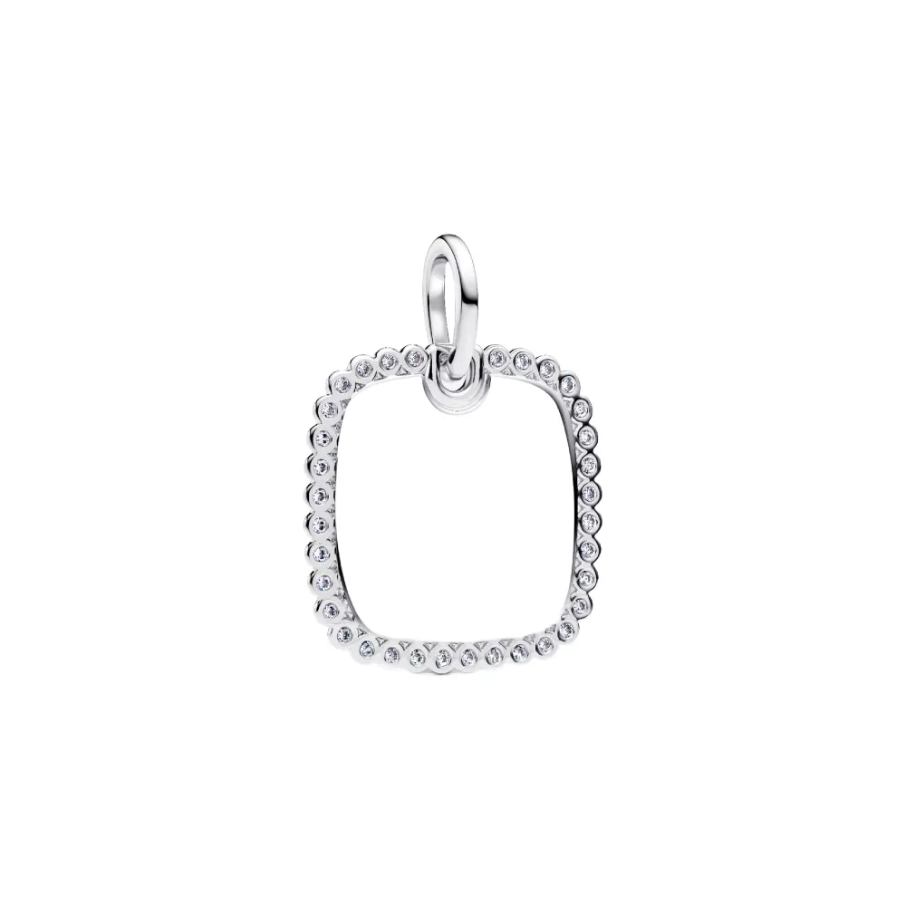 394009C01 PANDORA Engravable Square Tag privezak