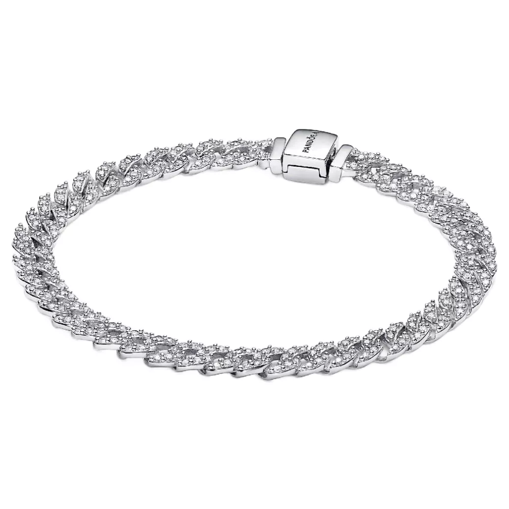 593008C01-18 PANDORA Timeless Pavé Cuban ženska narukvica