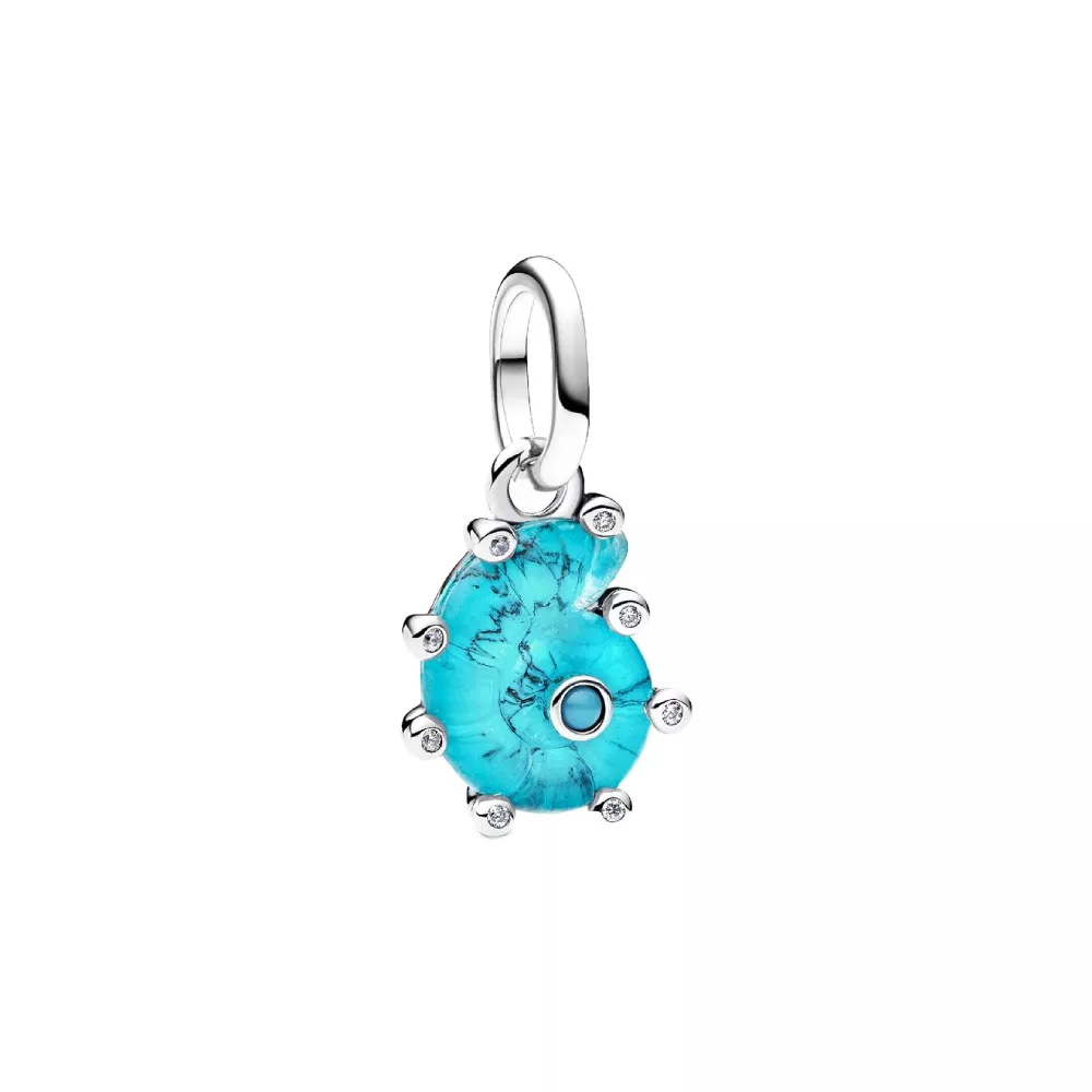 793900C01 PANDORA Blue Murano Glass Sea Snail Dangle ženski privezak