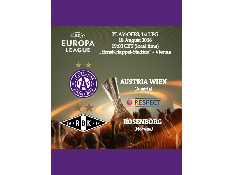 2016, AUSTRIA WIEN - ROSENBORG! Liga Evrope.