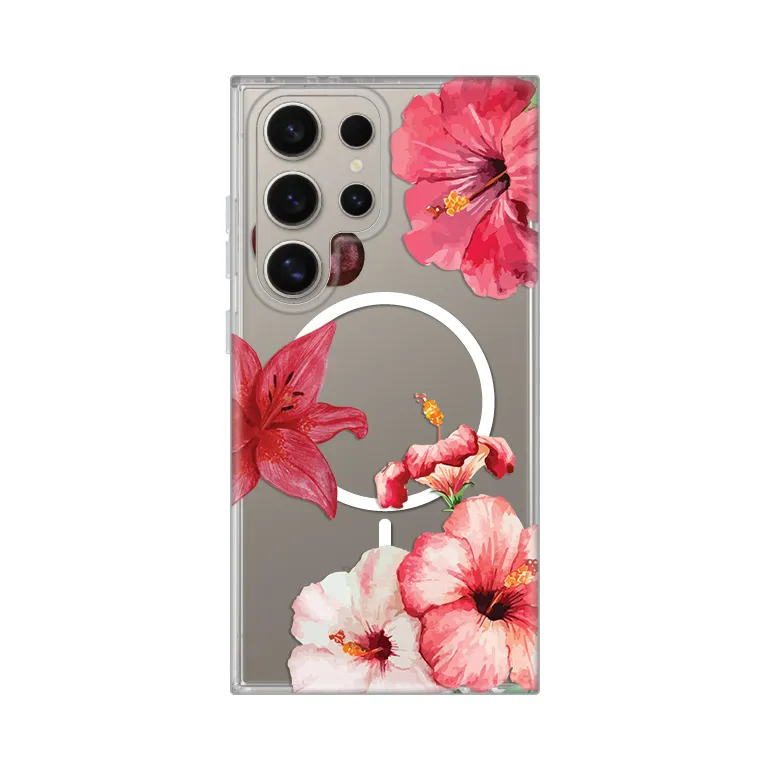 Maska Print Magsafe za Samsung S918B Galaxy S23 Ultra Hibiscus