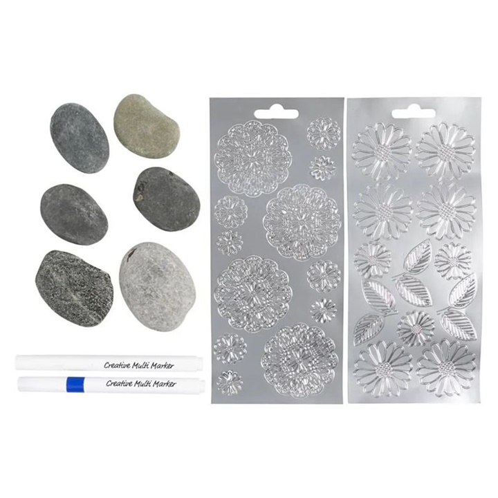 Mini Creative Rock Decorating Set - Blue