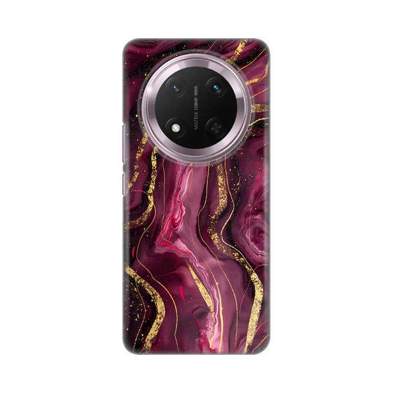 Maska Silikonska Print za Honor Magic 7 Lite Burgundy