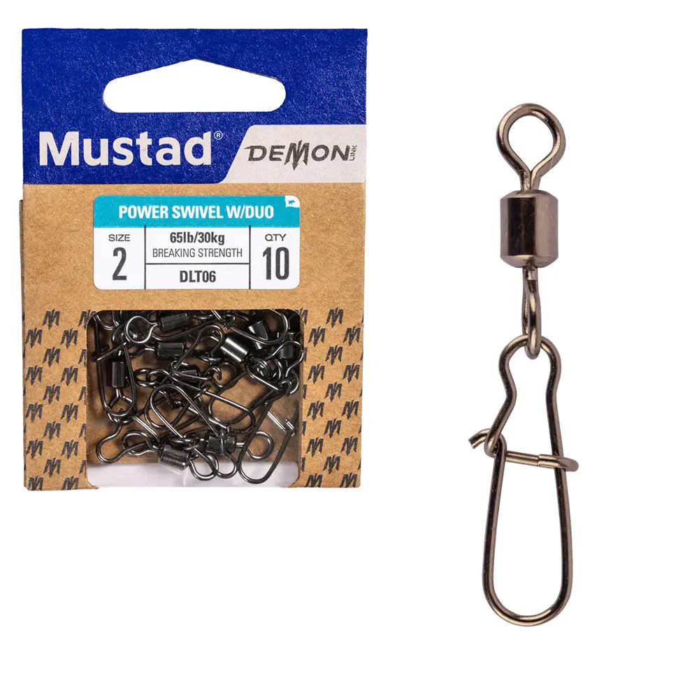 MUSTAD DEMON POWER SWIVEL W/ DUO LOCK SNAP