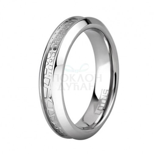 Ženski Lotus Style Steel Rings UŽi Staklo Prsten Od Hirurškog Čelika 54