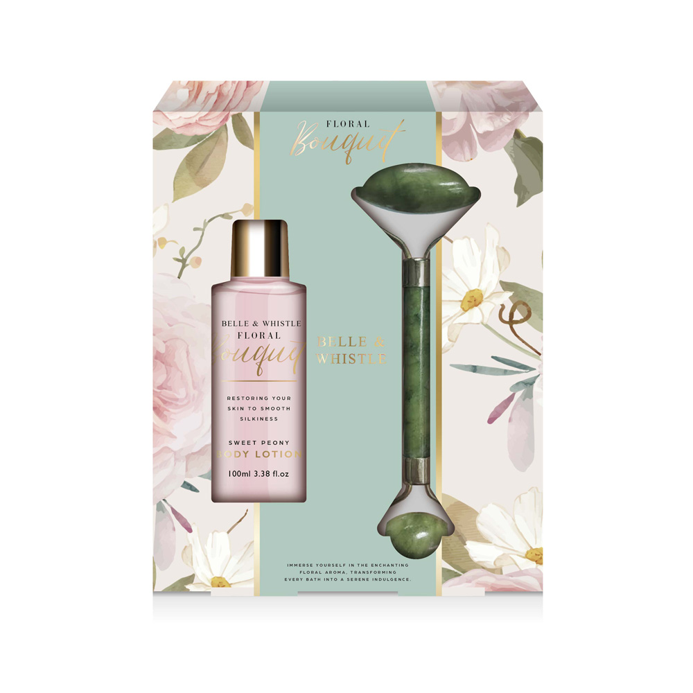 BELLE set Face roller+Body lotion 100ml SKSF35648