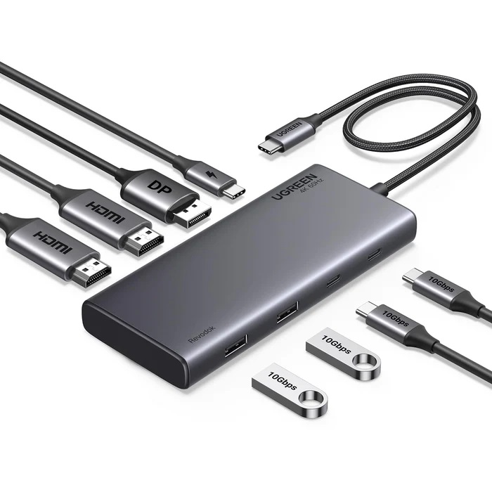 UGREEN 8 u 1 USB C Docking Stanica sa Dvostrukim Monitom