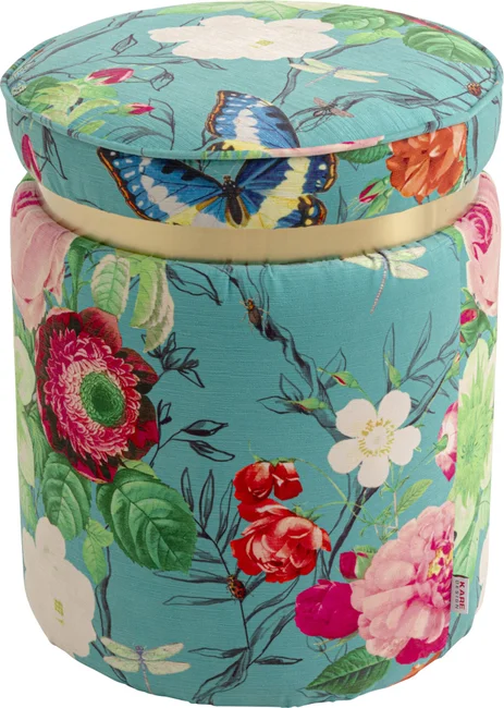 Tabure Flower Fever Blue Ø39cm