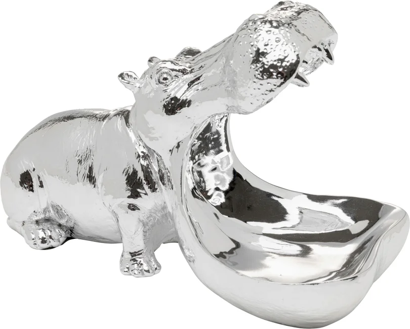 Ukrasna figura Hungry Hippo 17cm Silver