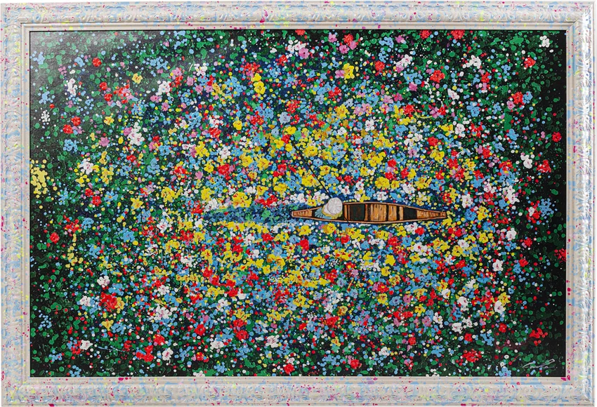 Slika Floating Flower Market 150x100cm