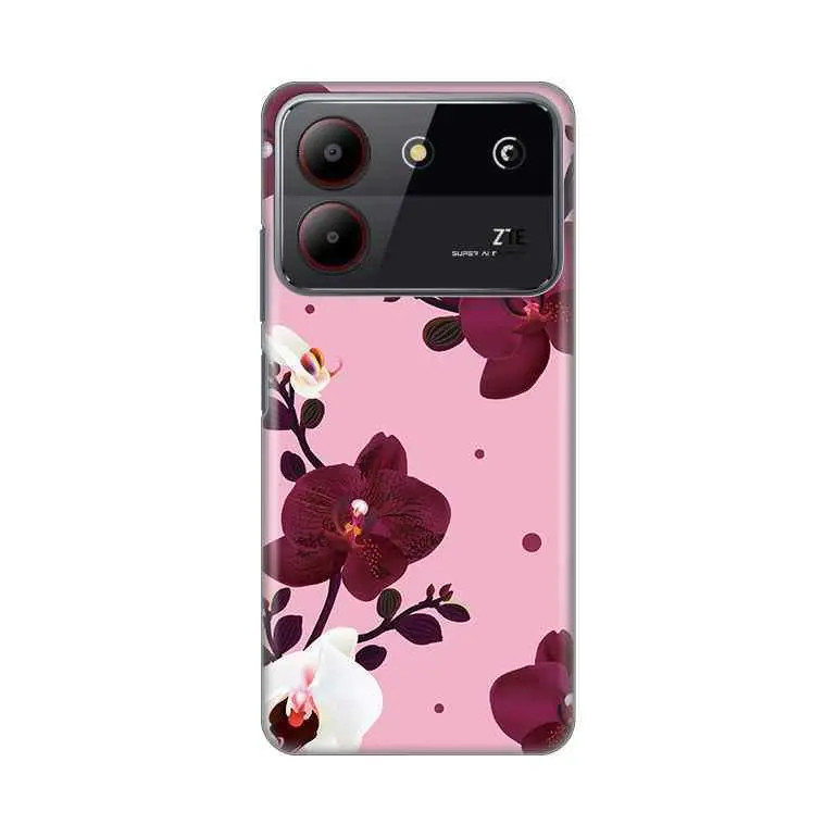 Maska silikon Print za ZTE Blade A54 Pink Orchid