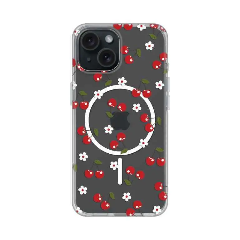Maska Print Magsafe za iPhone 15 6.1 Cute Cherries