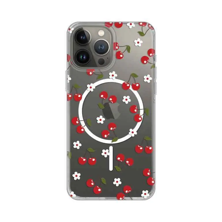 Maska Print Magsafe za iPhone 13 Pro Max Cute Cherries