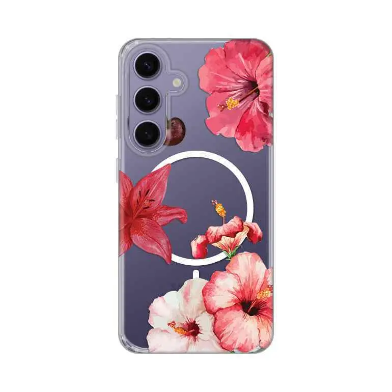 Maska Print Magsafe za Samsung S921B Galaxy S24 Hibiscus