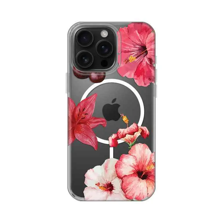 Maska Print Magsafe za iPhone 16 Pro Max 6.9 Hibiscus