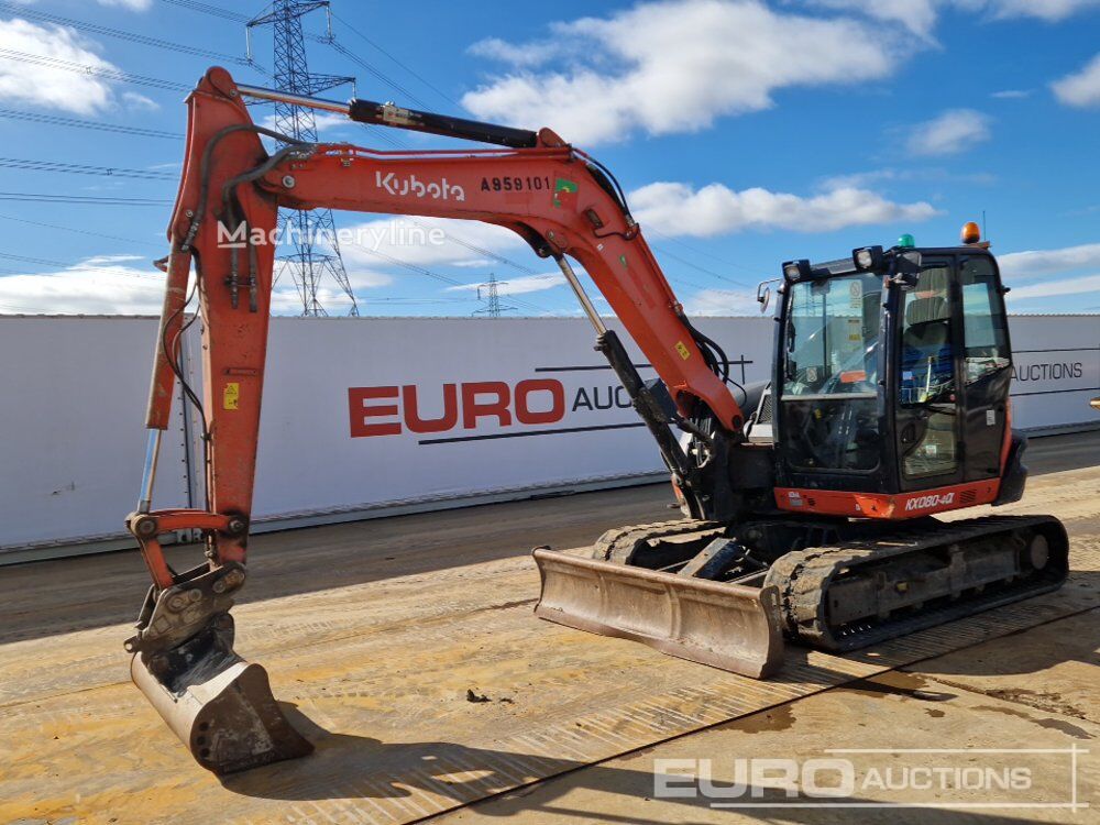 Prodaje se Kubota KX080-4A mini bager na aukciji