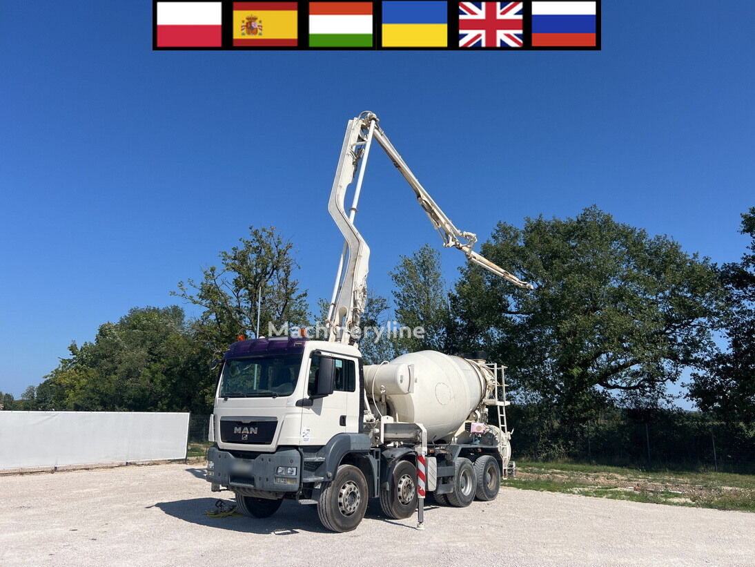 Putzmeister na šasiji MAN TGS 32.400 8x4 Concrete Mixer Pump truck / 426 MTH !!! / 18 mete kamion s mešalicom za beton