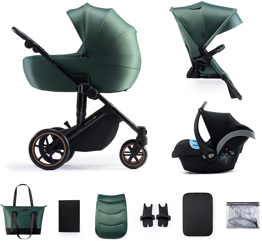 KINDERKRAFT KOLICA 2U1 PRIME2 DARK GREEN