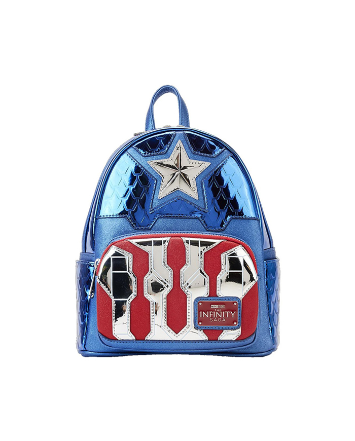 RANAC MARVEL SHINE CAPTAIN AMERICAN COSPLAY MINI BACKPACK BLUE Loungefly