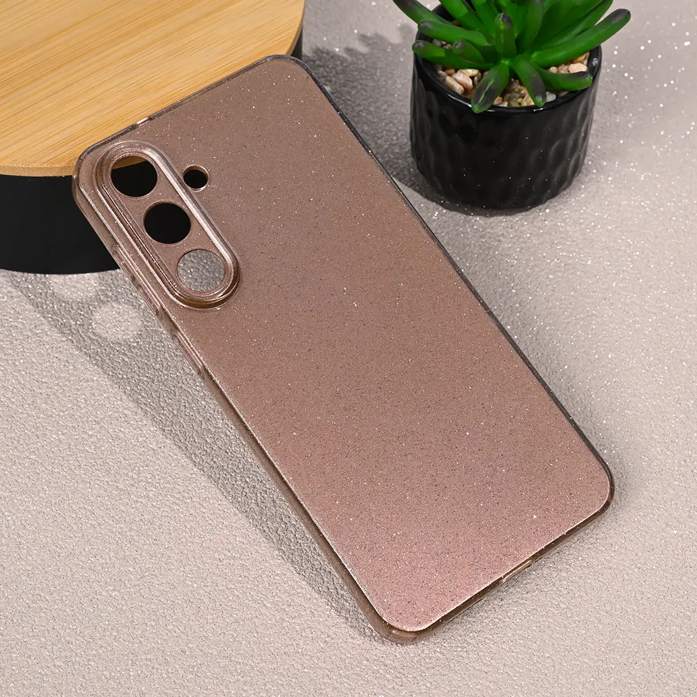 Maska za Samsung Galaxy S25 Fe Sparkle Dust roze zlatna