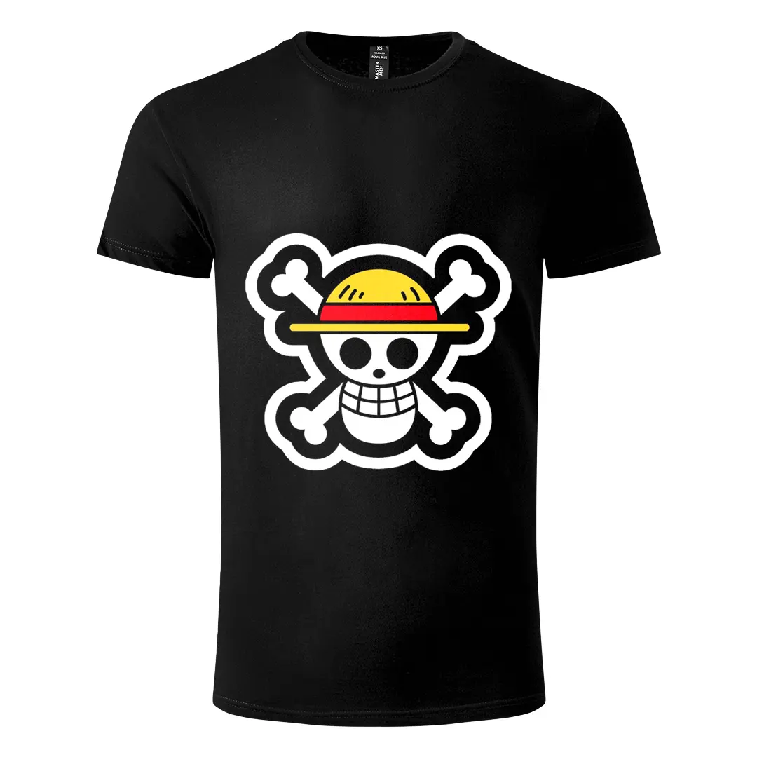 Majica sa štampom (unisex, crna) One piece