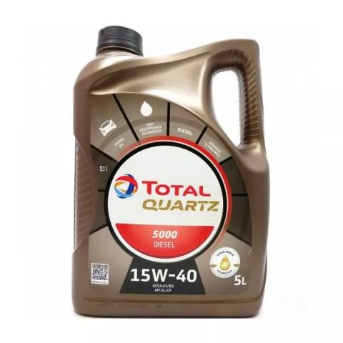 MOTORNO ULJE 15W40 5L TOTAL QUARTZ 5000 DIESEL