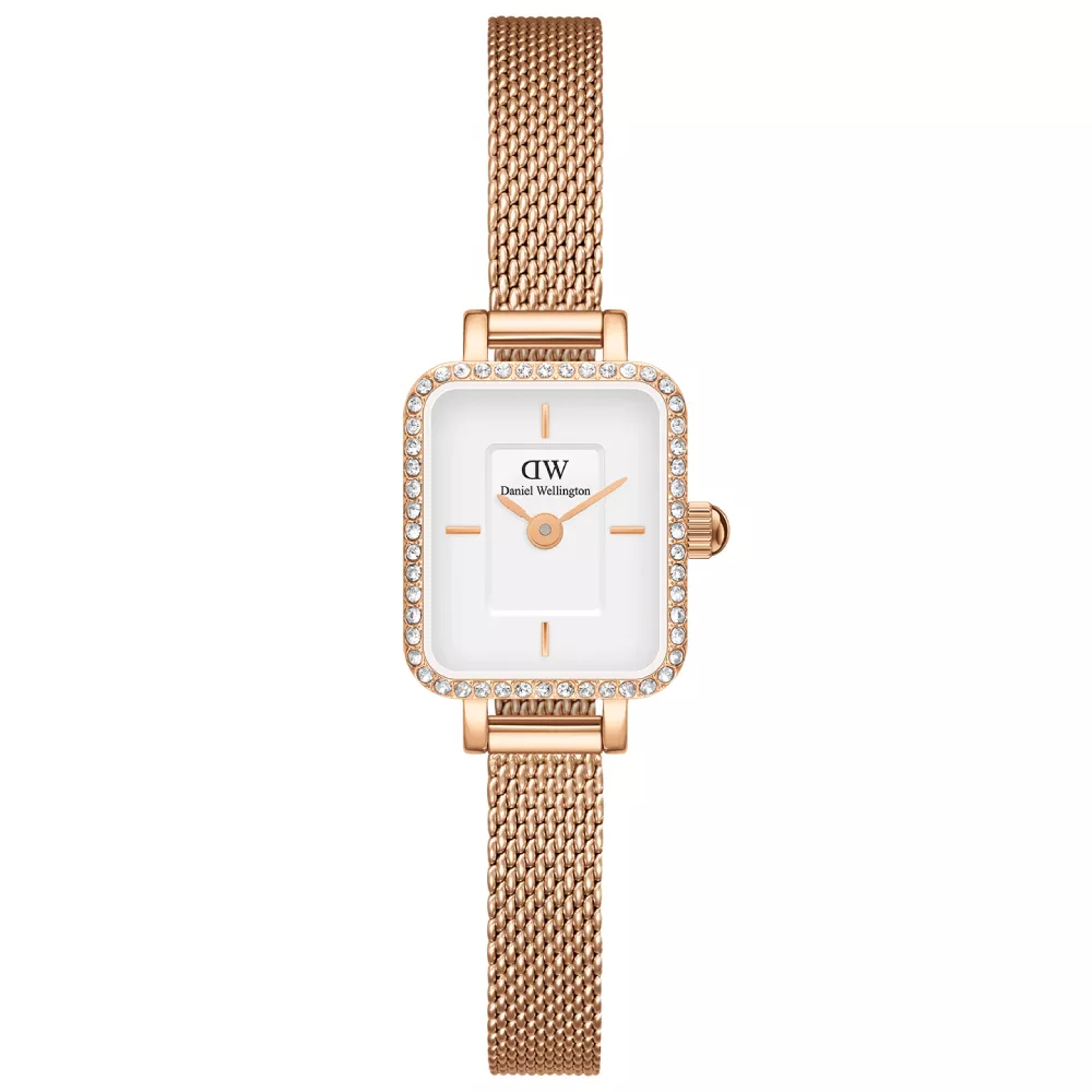 DW00100731 DANIEL WELLINGTON Quadro Mini Lumine Bezel Rose Gold, ženski ručni sat
