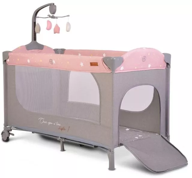 Prenosivi krevetić Once Upon a Time 2 nivoa – roze