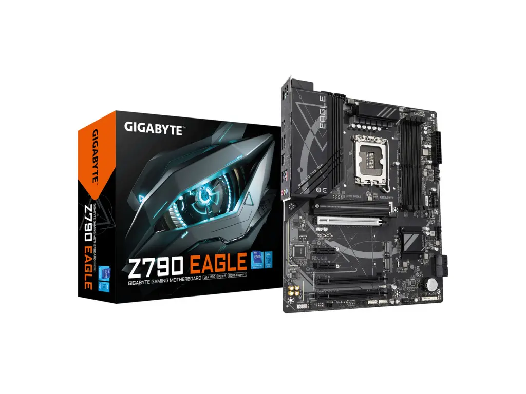 Gigabaјtova matična ploča Z790 Eagle, LGA1700; 4xDDR5, 3xM.2, 4xSATA, 8xUSB, DP, HDMI, ATX