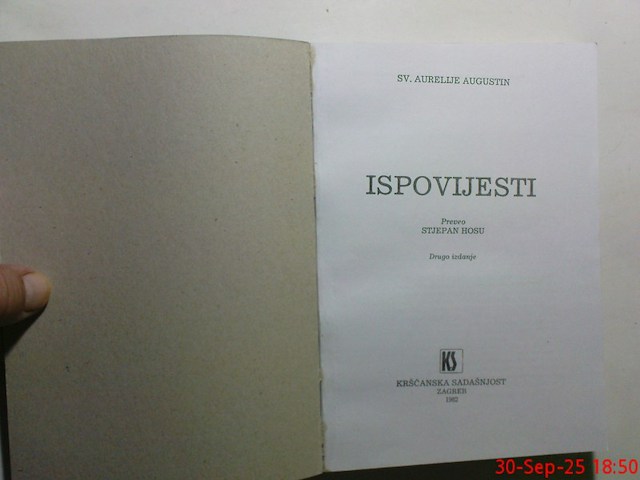 SV . AURELIJE AUGUSTIN  - ISPOVIJESTI