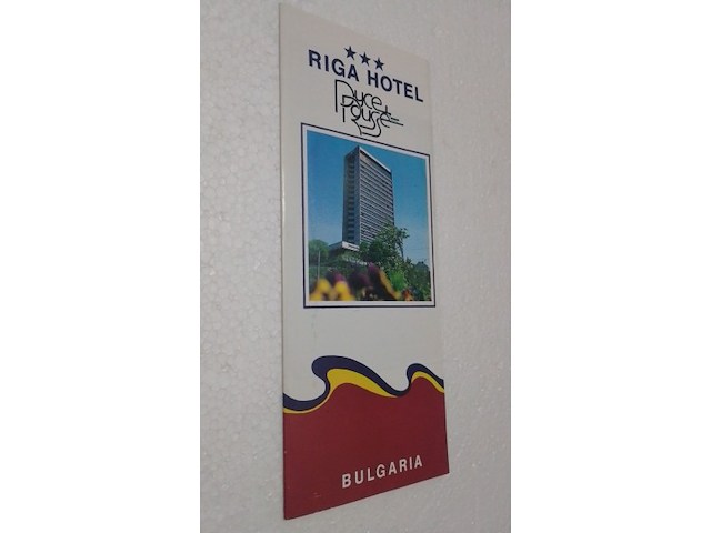 RIGA HOTEL -RUSE, BULGARIA -STARA TURISTIČKA BROŠURA