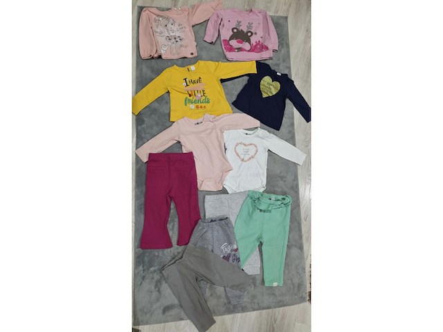 SET  STVARI ZA BEBU DEVOJCICU -VEL.74/80 -11 KOMADA