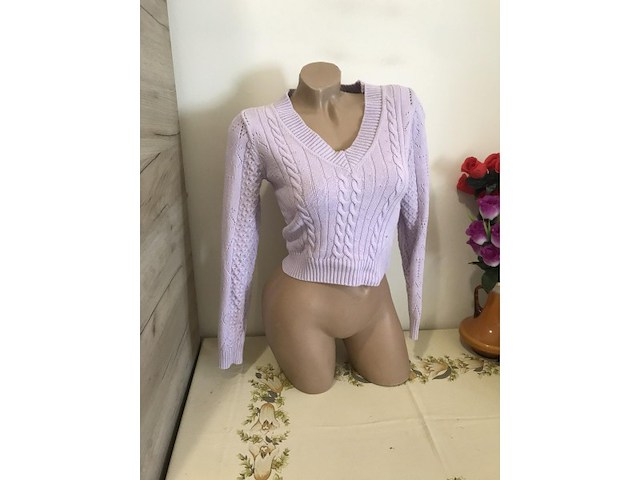 Tally Weijl lila croptop dzemper S