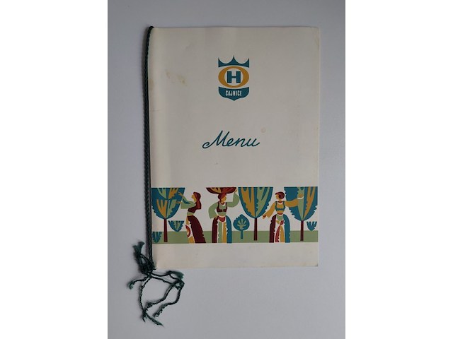 Hotel Orijent - Čajniče- Menu - Jelovnik-1974. Jugoslav