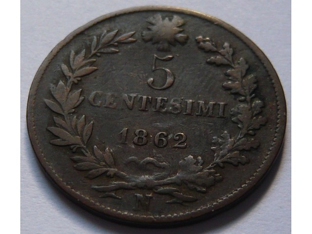 5 Centesimi - 1862 N - Italija